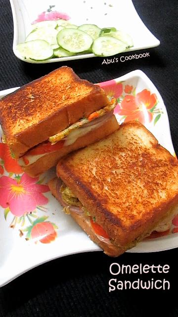 Omelette sandwich recipe | Cheesy and tasty omelette sandwich | Egg ...