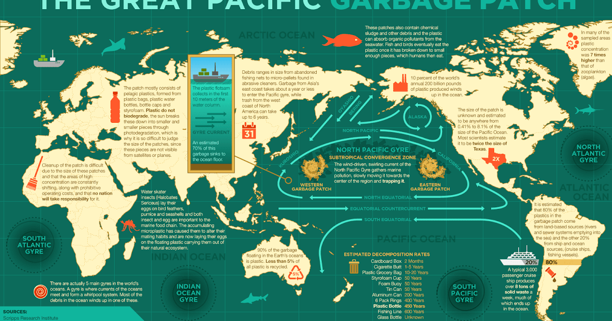 Where Is The Great Pacific Garbage Patch Map