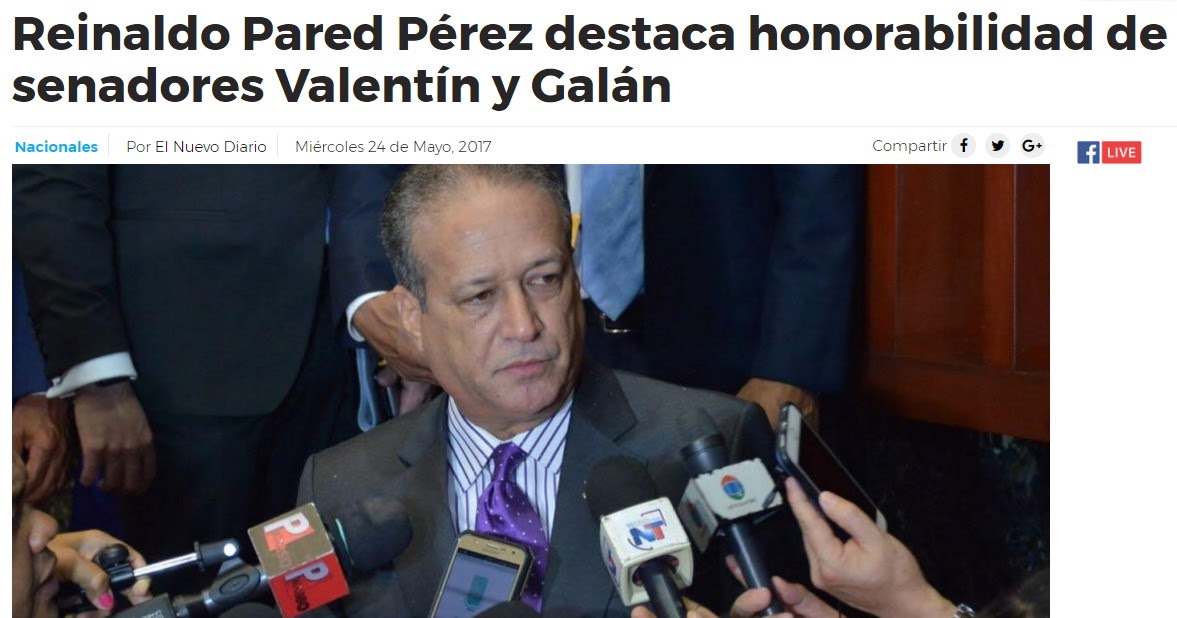 Reinaldo Pared Pérez dice Julio César Valentín y Tommy Galán son ...