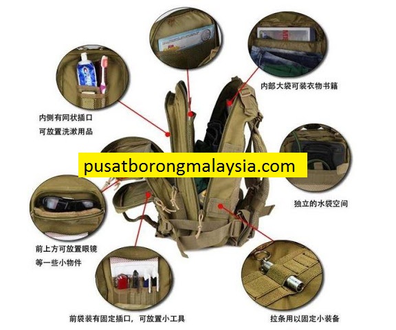 Beg Askar hutan lasak perkhemahan - Kedai Borong Malaysia
