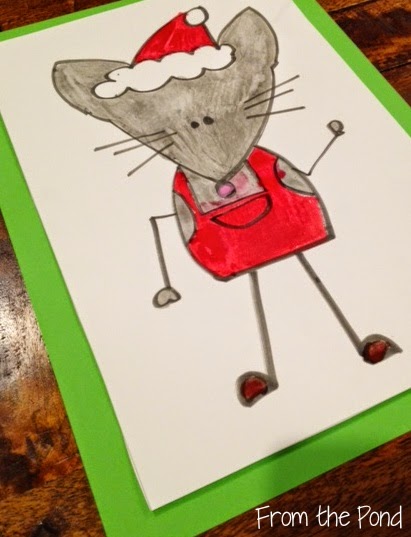 Blog Hoppin': Christmas Mouse Directed Drawing