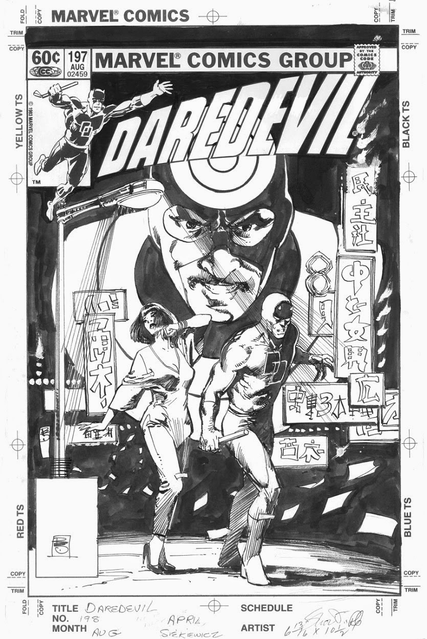 Marvel Comics of the 1980s: 1983 - Anatomy of a Cover - Daredevil #197