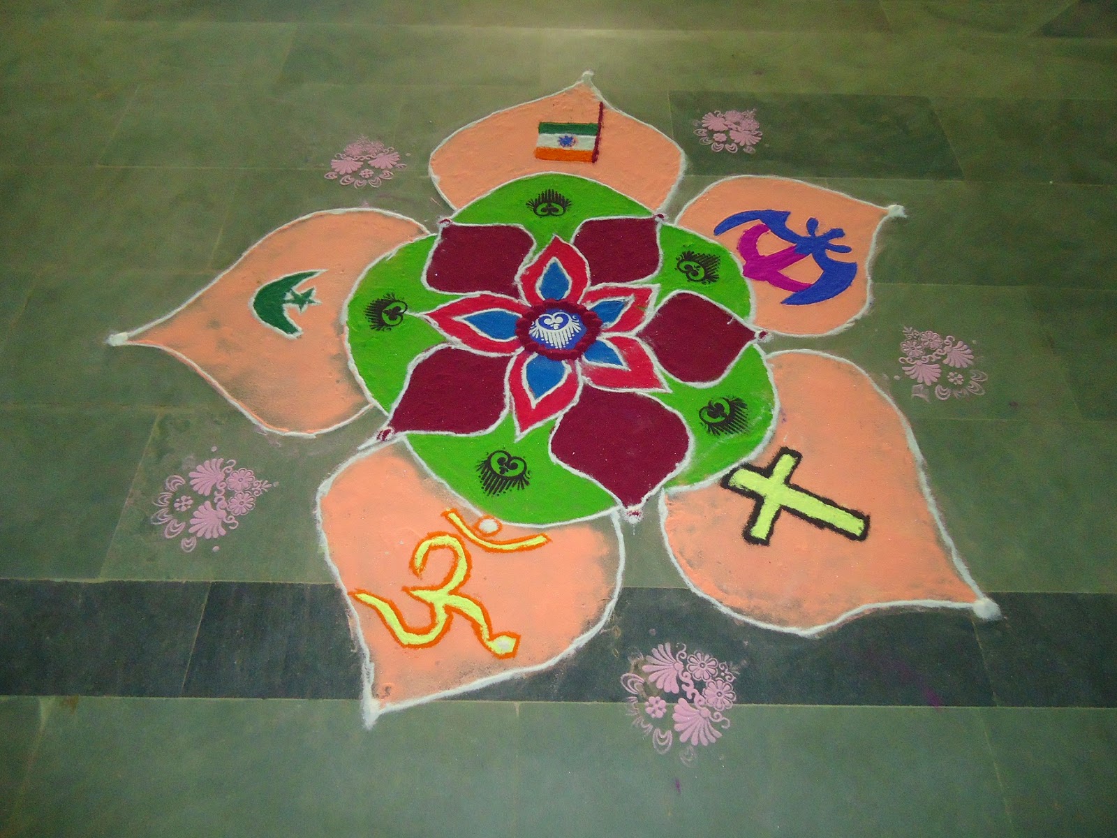 Christ Convent School: Rangoli Competition On behalf of National Unity Day