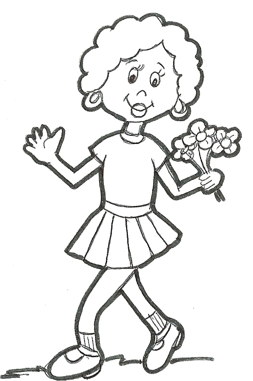 Rose AmarArtes: Menina para colorir
