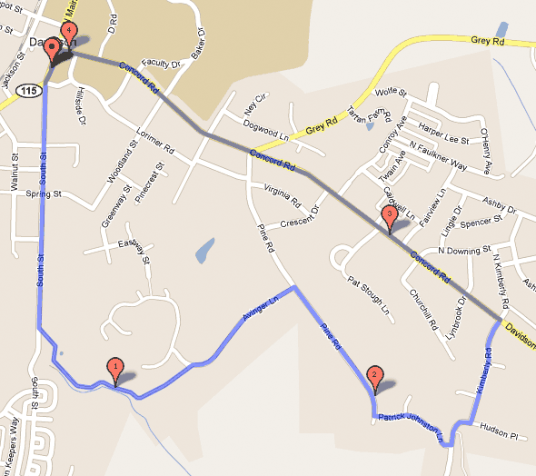 Davidson College Map