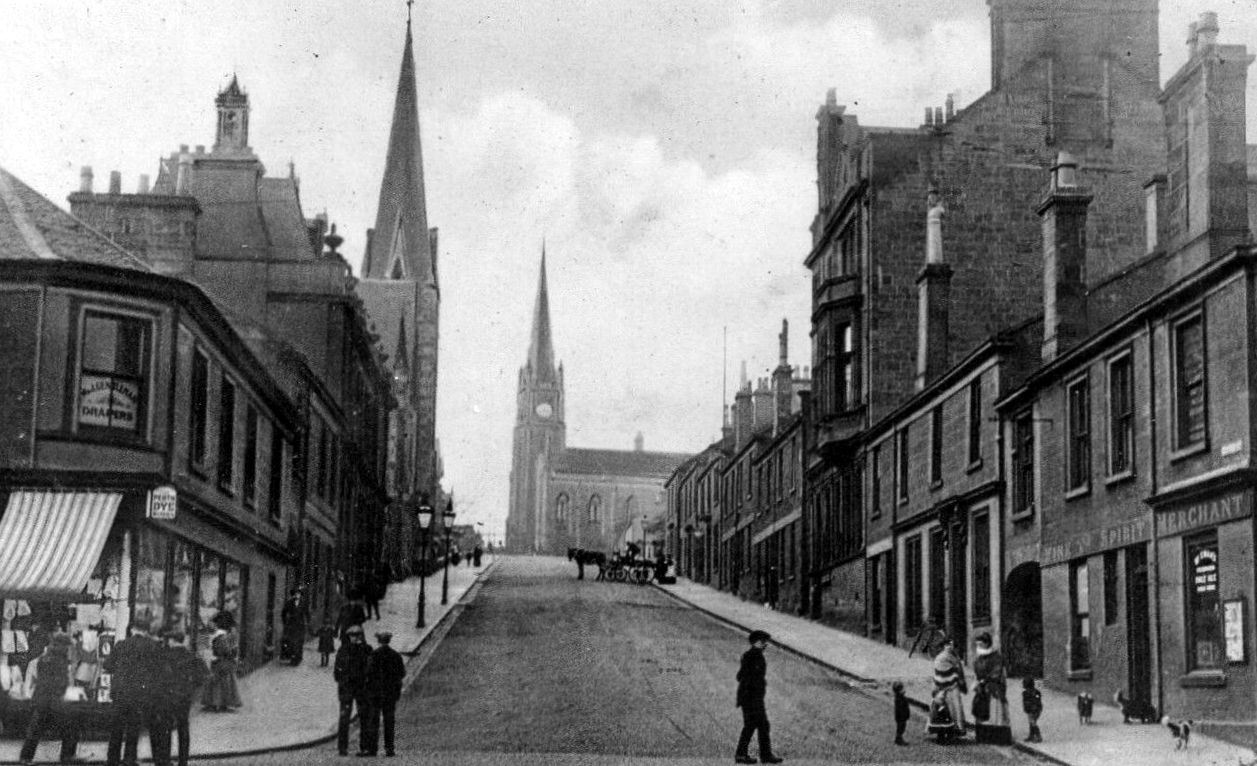 Tour Scotland: Old Photograph Church Street Coatbridge Scotland