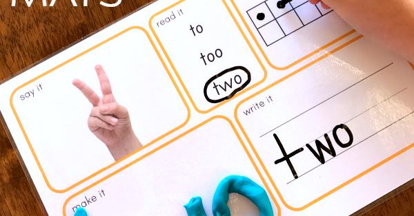 NUMBER SAY IT READ IT DRAW IT MAKE IT WRITE IT MATS | you clever monkey