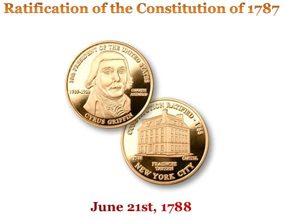 Rebels With A Cause: US Constitution Ratified 1788