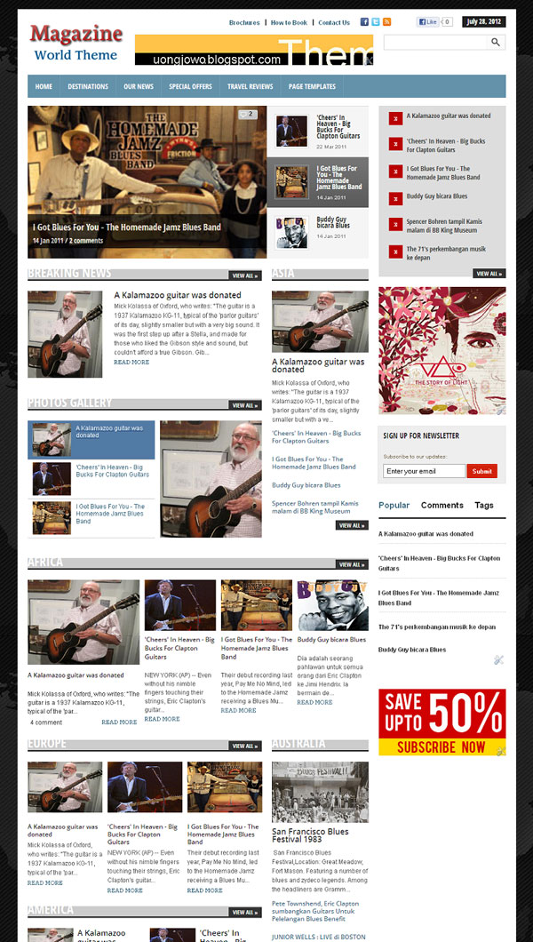 Magazine World Blogger Template