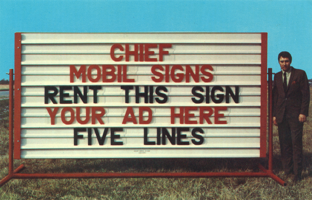 Neato Coolville: CHIEF MOBILE SIGNS POSTCARDS