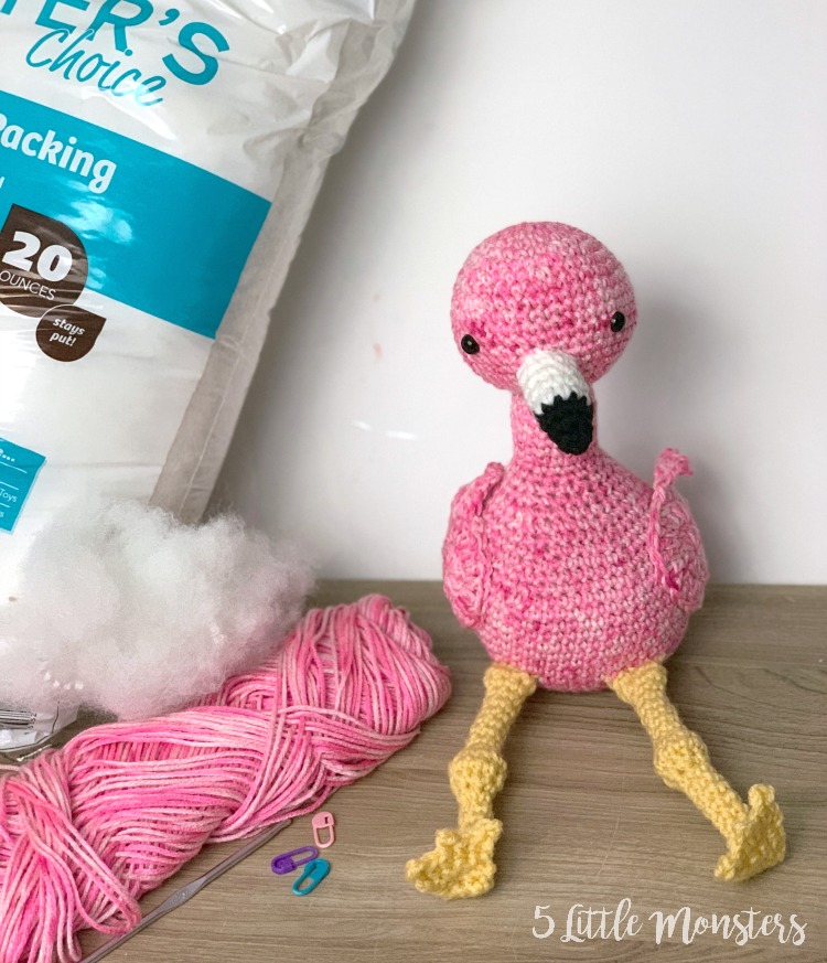 5 Little Monsters: Crocheted Flamingo Amigurumi