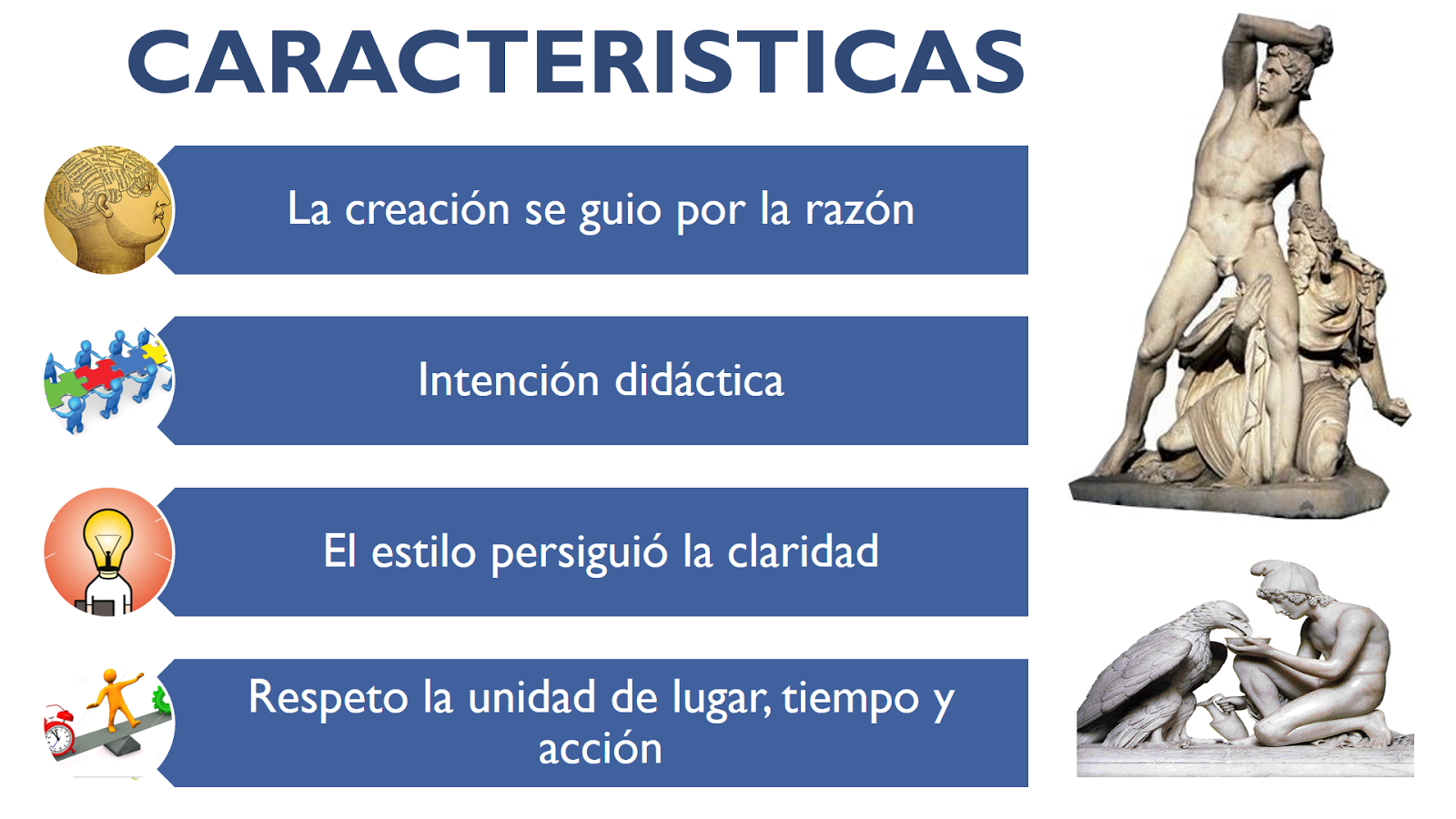 Neoclasicismo, romanticismo y realismo