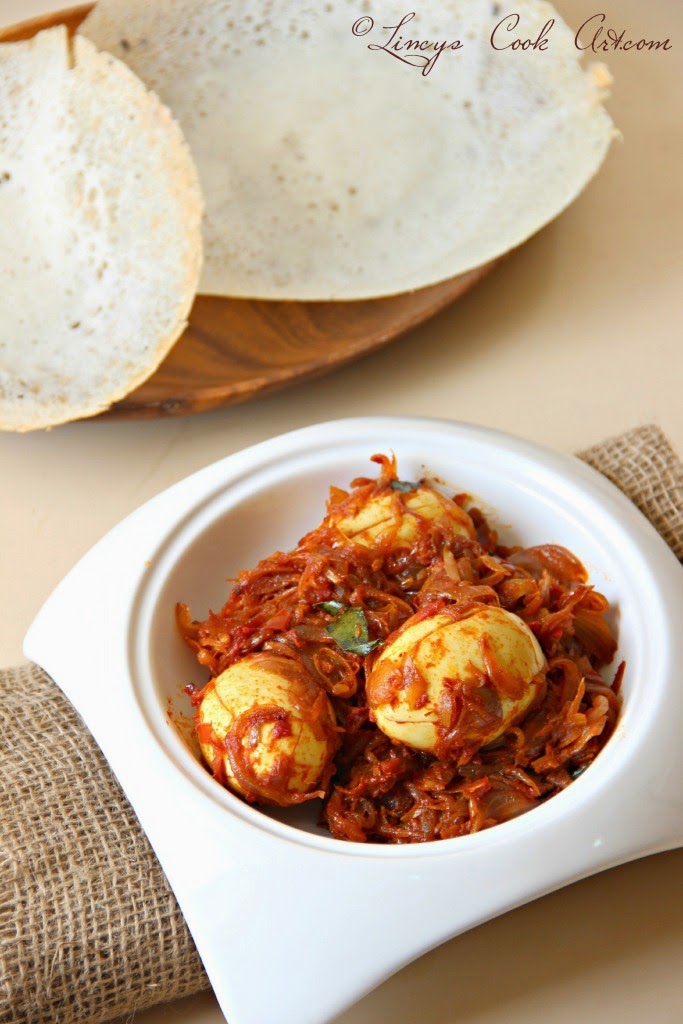 Nadan Egg Roast/ Kerala Mutta Roast/ Side dish for Appam ~ Lincy's Cook Art