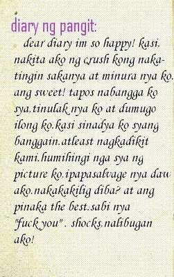 RONNIE'S BAWAL ANG NAKASIMANGOT DITO: DIARY NG PANGIT