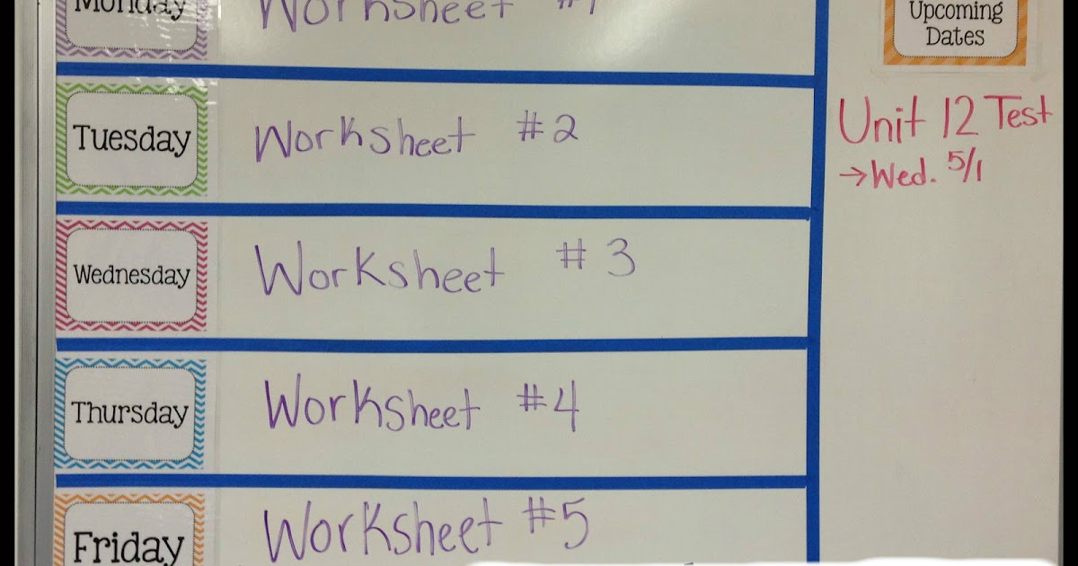 Busy Miss Beebe: My Homework Board