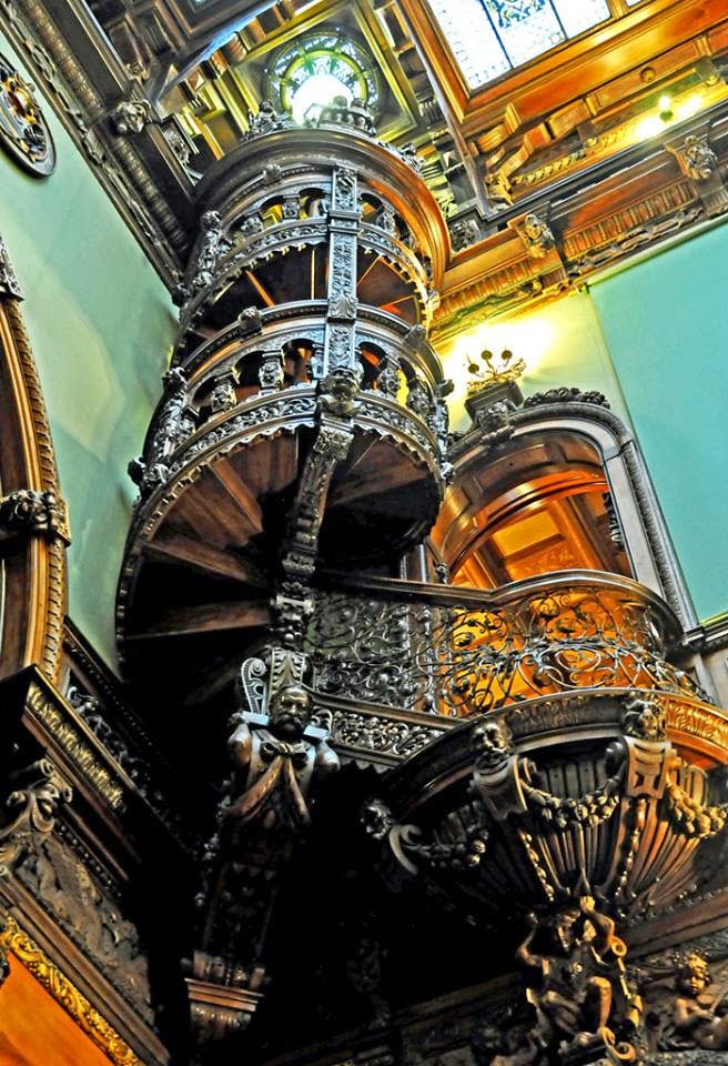 Only Pictures: Beautiful Spiral Staircase in Peles Castle, Romania