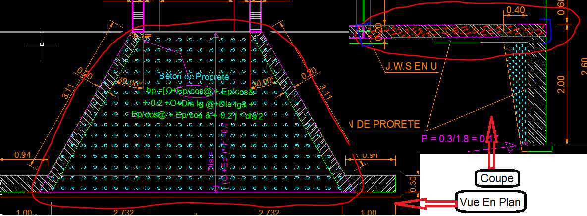 Génie Civil : Métré des Têtes des Dalots