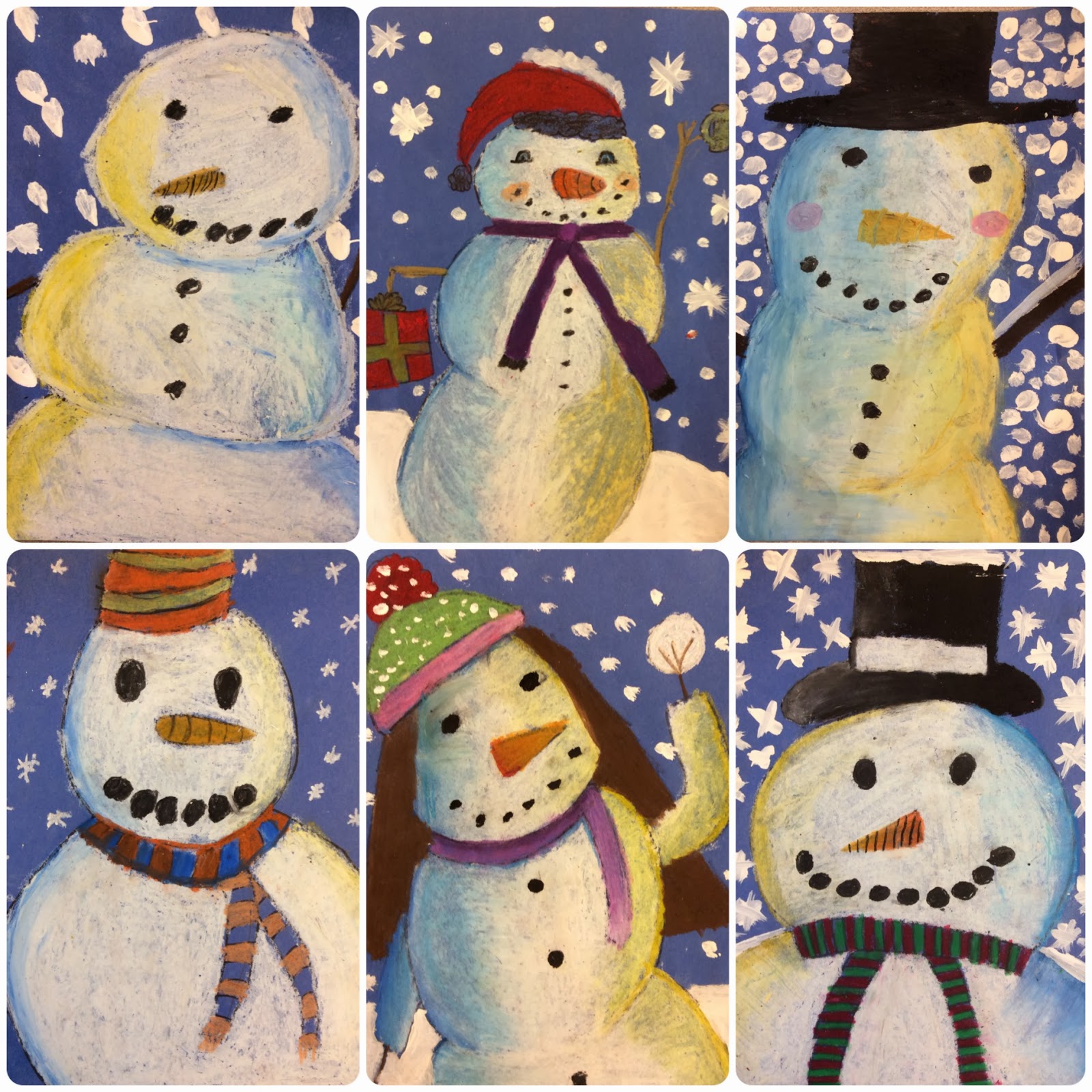 BES Art: Snowmen at Night