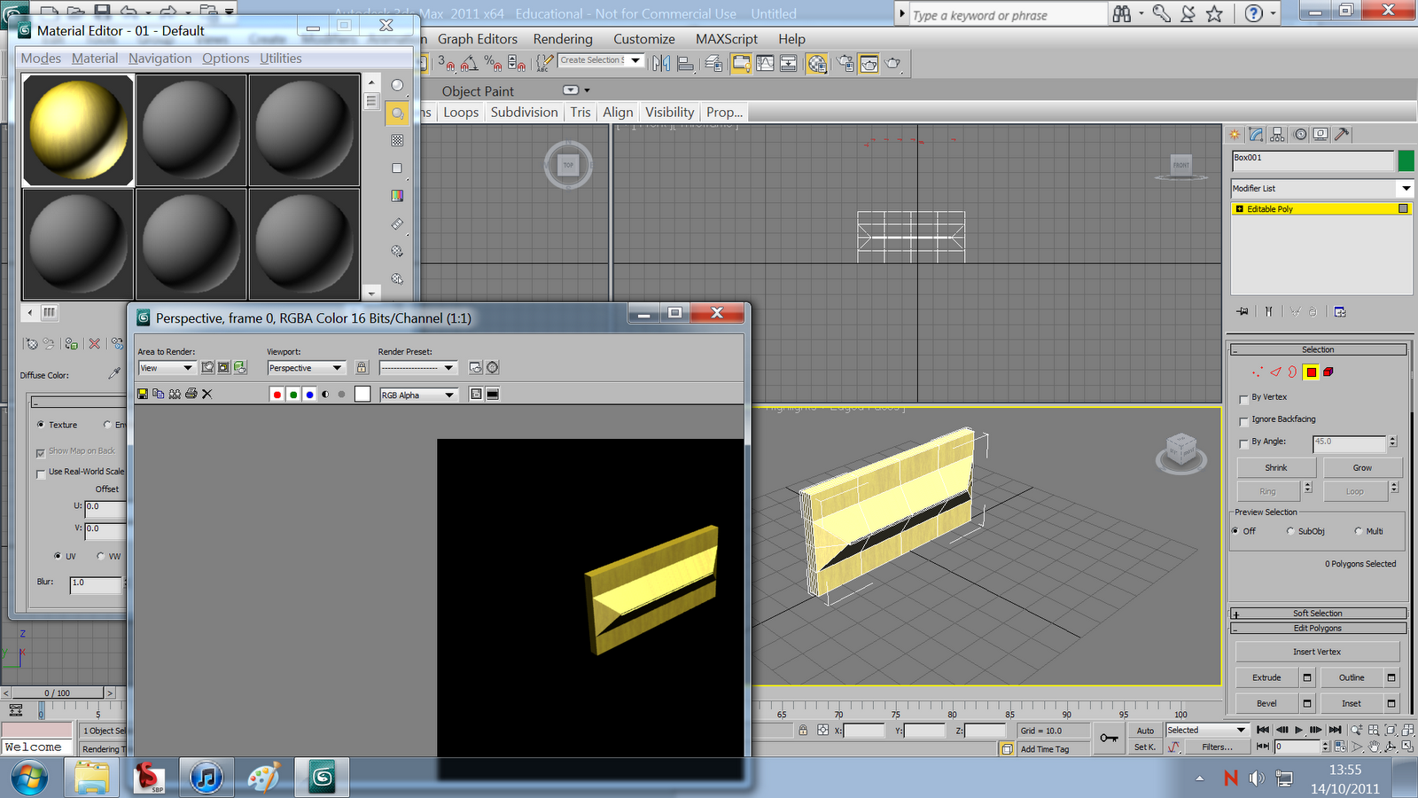 3D modeling: 3D max material editor