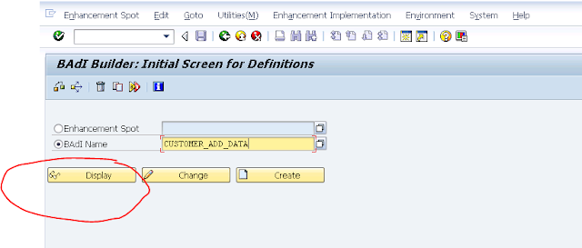 Procedure to find out the BADI definition and Implementation of BADI