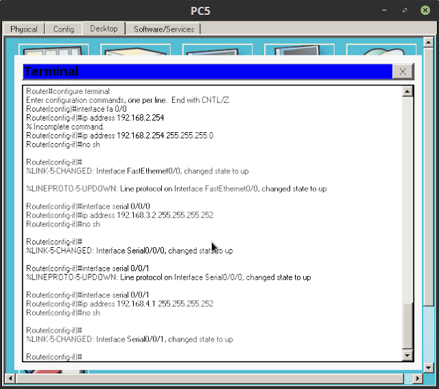 Cara konfigurasi IP pada router dengan mode CLI console di cisco paket ...