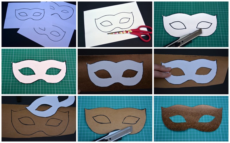 Maski karnawałowe - bardzo lśniące DIY. | Przeplatane kolorami - DIY ...