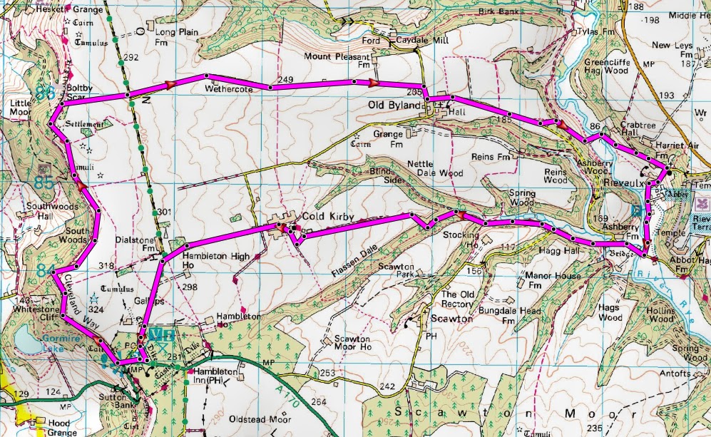 Sutton Bank and Rievaulx Abbey