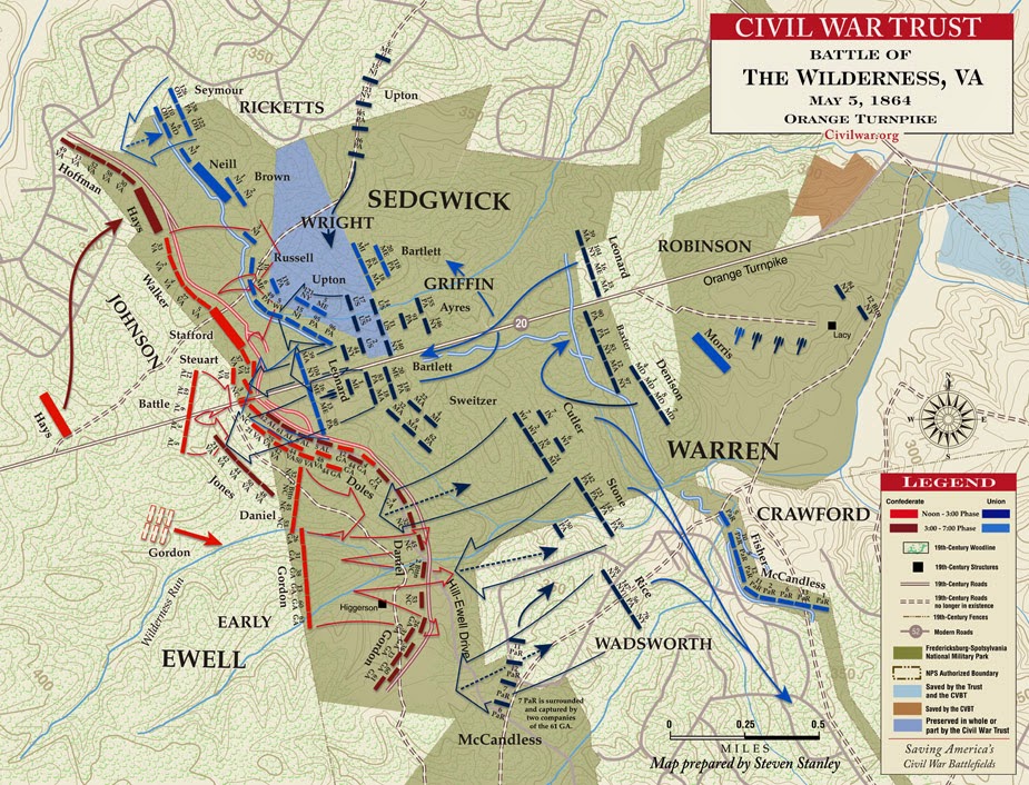 ONCE A CIVIL WAR: May 5, 1864---The Battle of The Wilderness (Day One)