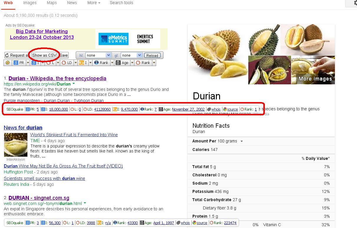 Best Free SEO tool addon for browsers SEO Quake