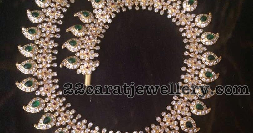 Grand CZ Mango Mala in SIlver - Jewellery Designs