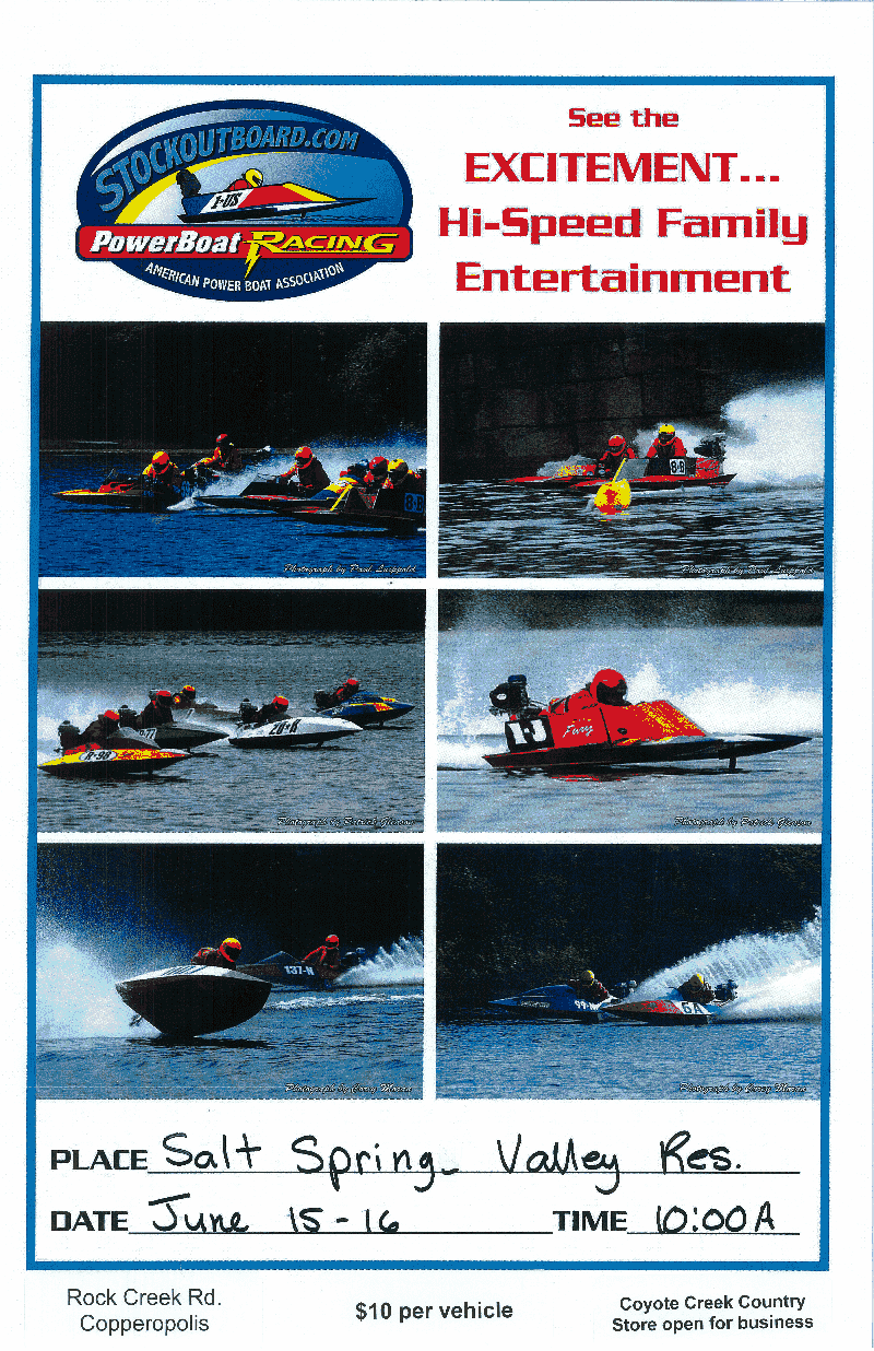 Copper Gazette: Salt Spring Valley Reservoir Powerboat Races