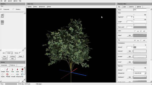 Xfrog 3.5 - modeling a shrub | Computer Graphics Daily News