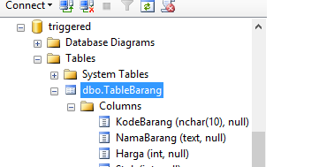 pengetahuan: Membuat Trigger pada SQL Server 2008