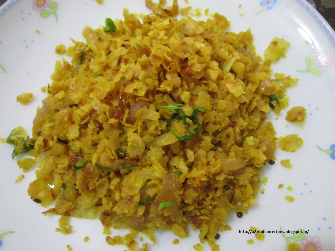 a2zindianrecipes: Chapati Chivda / Phodnichi Poli