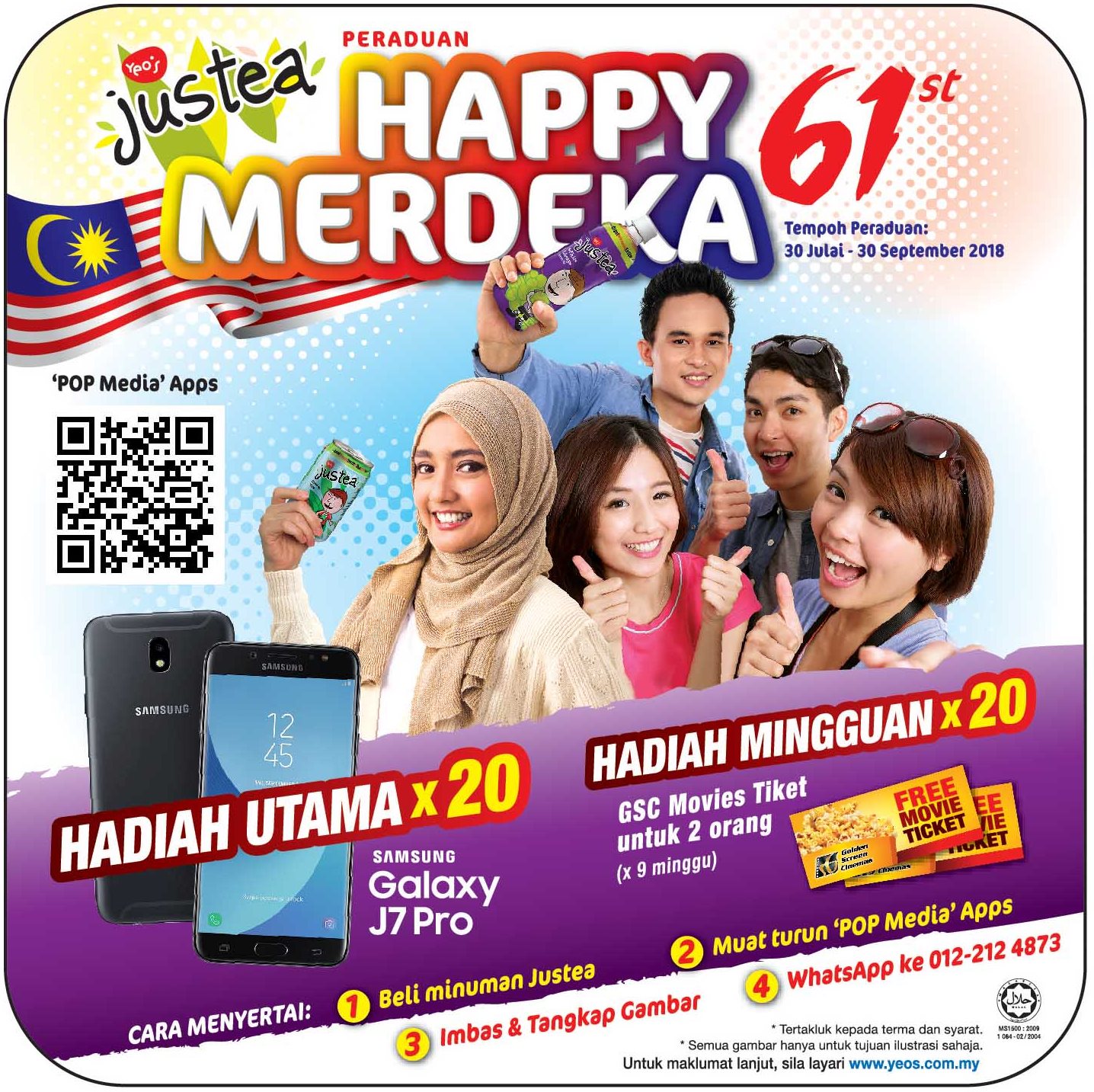 Peraduan Justea Happy 61st Merdeka - Hadiah Menarik Menanti Anda!