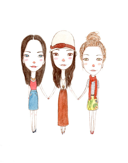 pop pop portraits: Three Besties