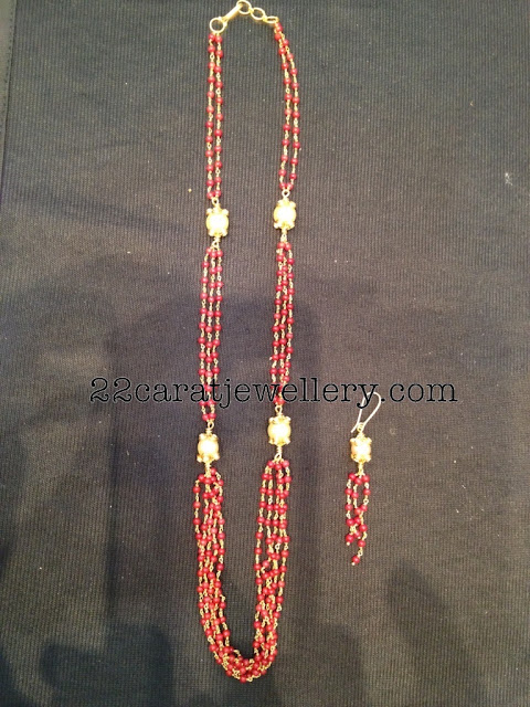 Small Coral Beads Long Chain - Jewellery Designs