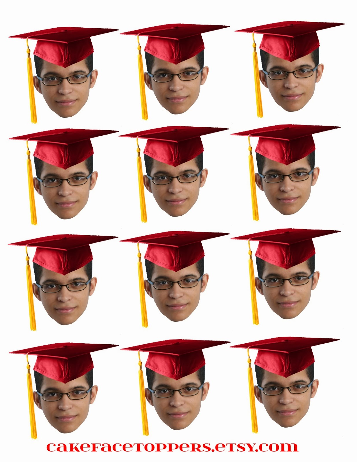 Cake Face Toppers: DIY photo cupcake toppers