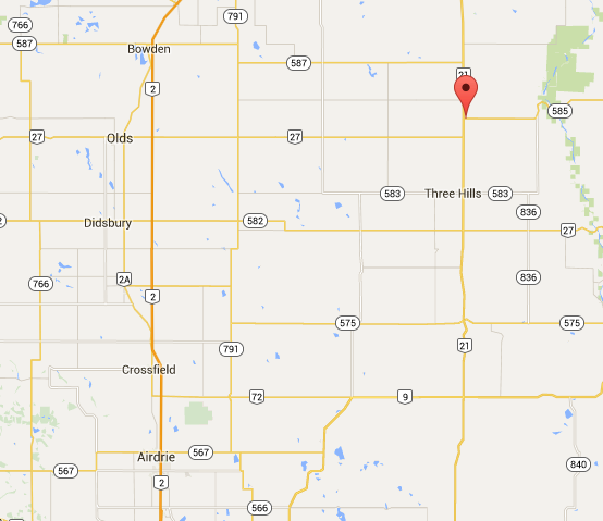 The view from here: Just outside Trochu, Alberta