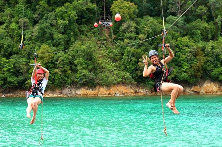 Coral Flyer Island to Island Zipline, Pulau Sapi, Kota Kinabalu, Sabah