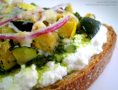 Grilled Veggies, Pesto & Ricotta Sandwich: Real Convenience Food