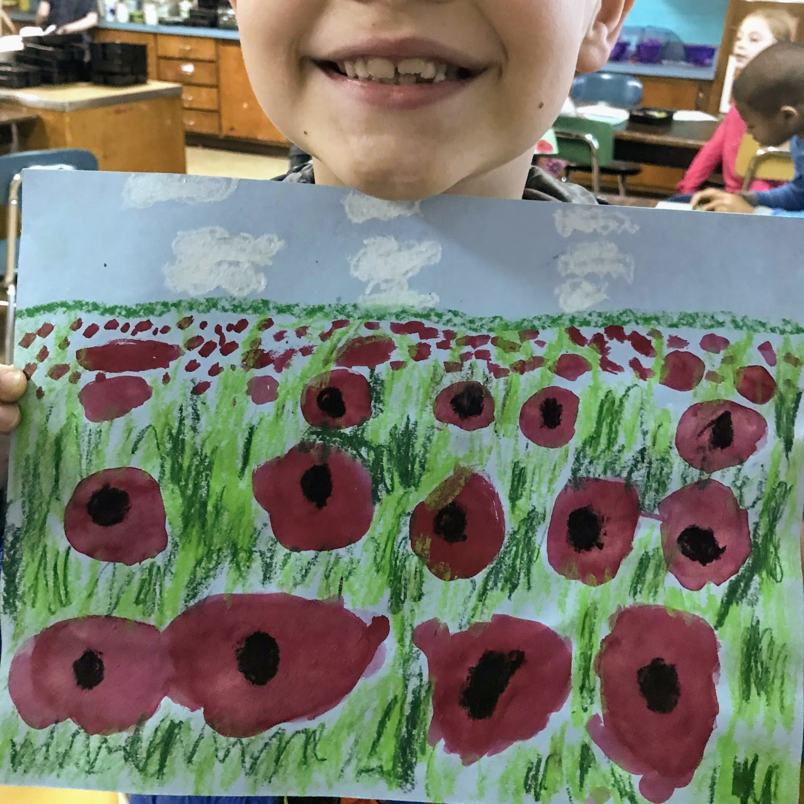 Elements of the Art Room: 1st and 2nd Veterans Day Poppies