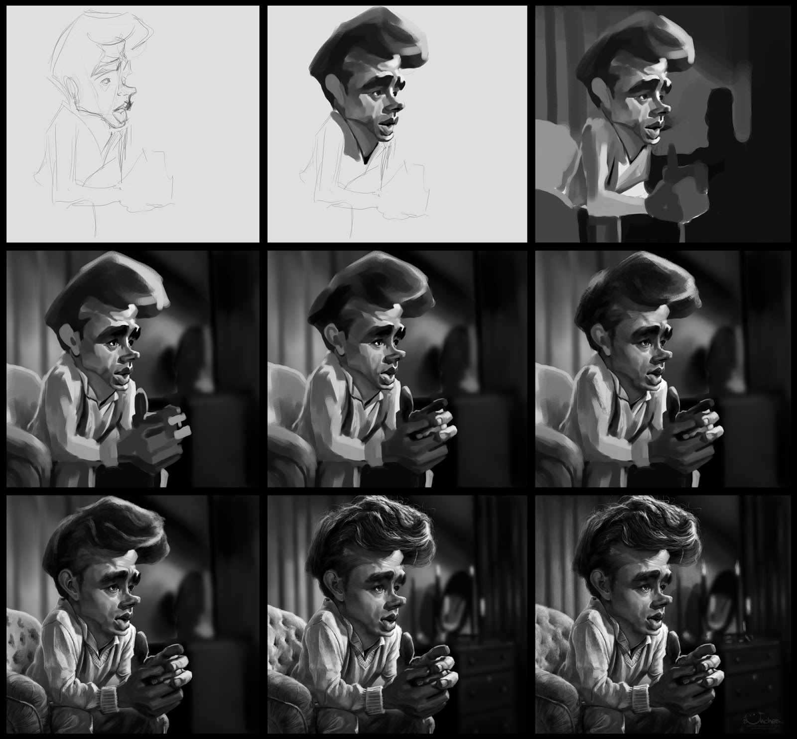 JAMES DEAN: CARICATURAS. CARICATURE