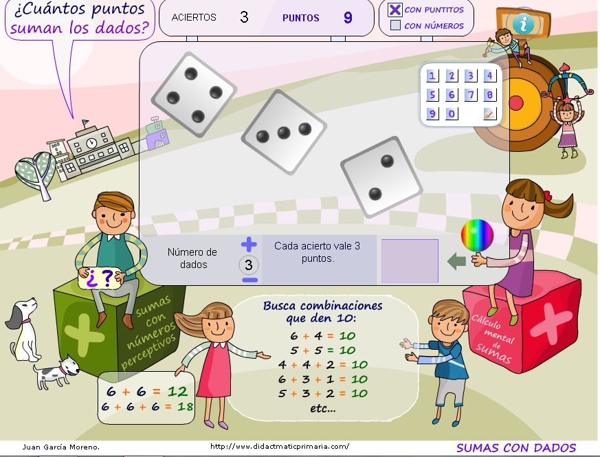 Primeros Luis Palacios: Sumar con los dados
