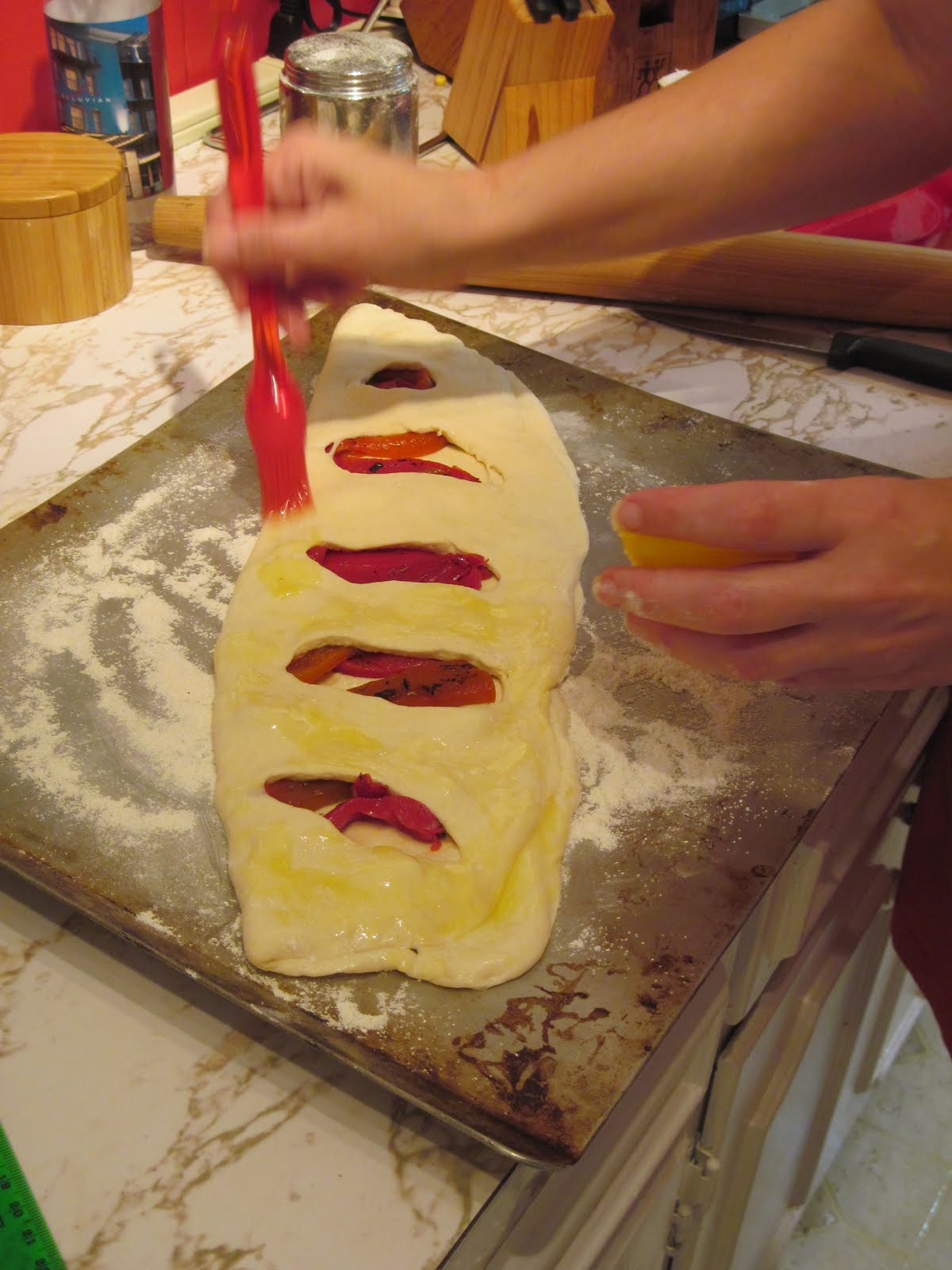 Cooking in the Kudzu Kitchen: Roasted Red Pepper Bread