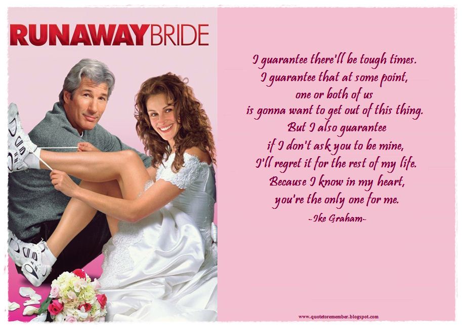 Runaway Bride Quotes. QuotesGram