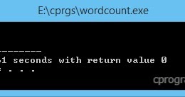 C Programs: Word count