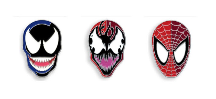 The Blot Says...: Venom Portrait Enamel Pins by Tom Whalen x Mondo x Marvel