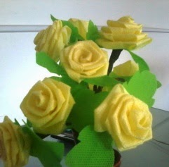 MYCRAFTIDEASOFALL..: ROSE FLOWERS USING FLEX PAPERS