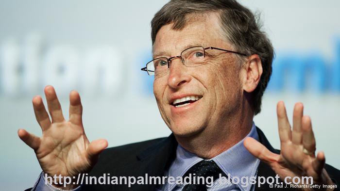 Hand Image Of Millionaire Bill Gates Palmistry | INDIAN PALM READING ...